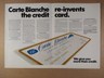 1962 vintage ad - Carte Blanche charge credit card OLD print ADVERT ...