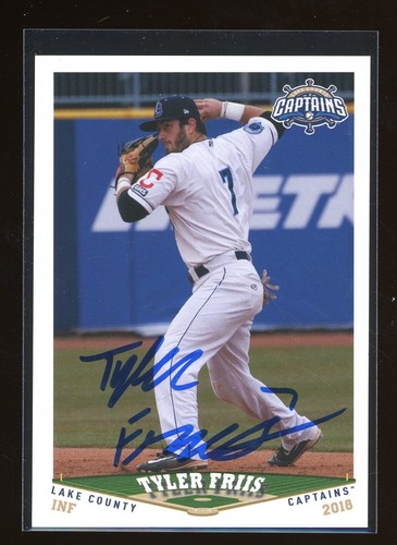 2018 Lake County Captains TYLER FRIIS Signed Card autograph auto ...