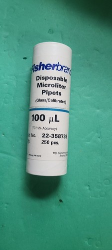 Fisherbrand Disposable Microlitter Pipets 100uL 22-358739 | eBay