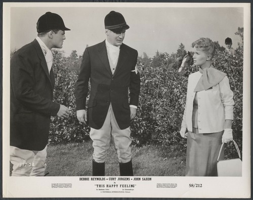 This Happy Feeling ’58 JOHN SAXON CURT JURGENS DEBBIE REYNOLDS RIDING ...