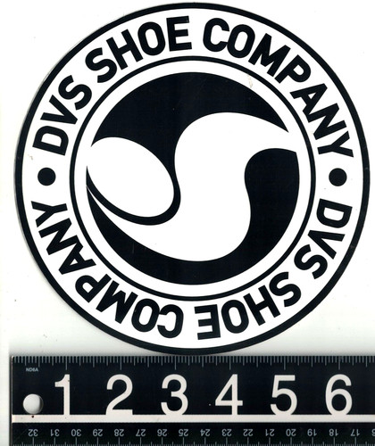 DVS Shoe Company Sticker 6.5 in Round Black/White Skateboard Decal | eBay