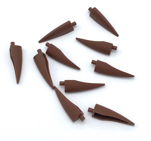Lego 10 New Reddish Brown Barb / Claw / Horn Pieces Large Flexible | eBay