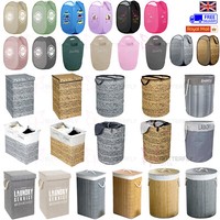 AMAZING LAUNDRY WASHING DIRTY CLOTHES BASKET BIN FOLDABLE STORAGE ...