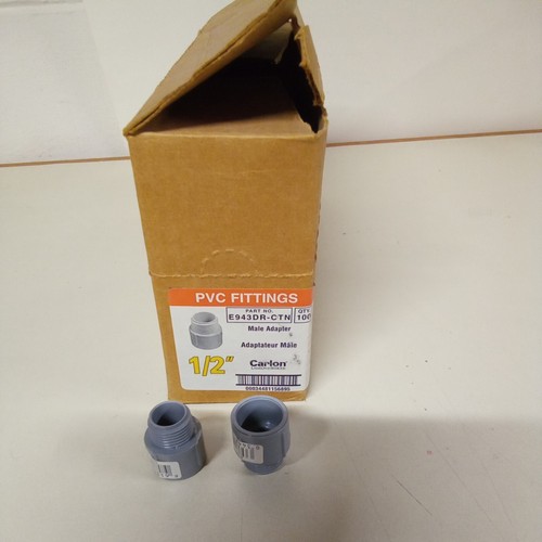 Carlon Pvc Fittings E943DR-Ctn Male Adapter 1/2" | eBay