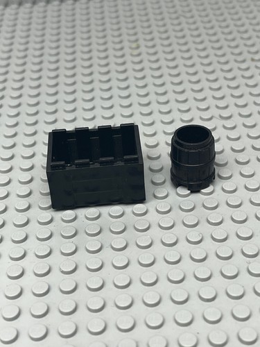 Lot Of LEGO Black Barrels Containers 2x2 4289 30150 4x3 Castle Pirates ...