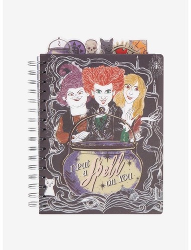 Disney Hocus Pocus Sanderson Sisters 6 Tab Spiral Journal 6 1/2" x 8 1/ ...