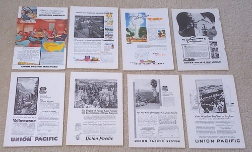 Union Pacific Railroad Advertisements Lot of 8 - 1 | eBay