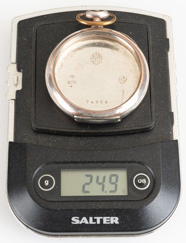 Antique .800 Silver Pocket Watch Case Only JC Open Face 24.9 grams Use ...