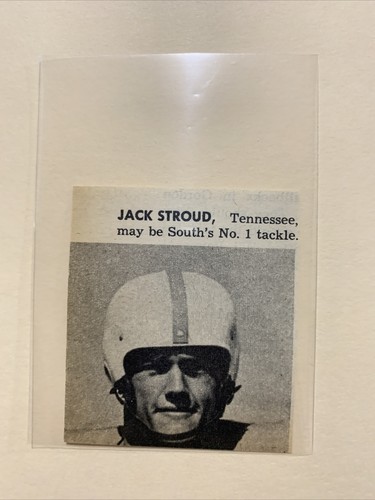 Jack Stroud Tennessee Volunteers Vols 1950 S&S Football Pictorial CO ...