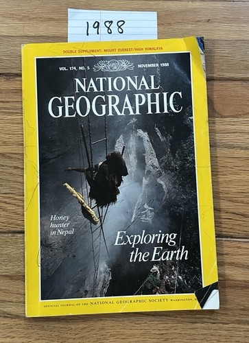 NOVEMBER 1988 National Geographic Magazine EXPLORING THE EARTH | eBay