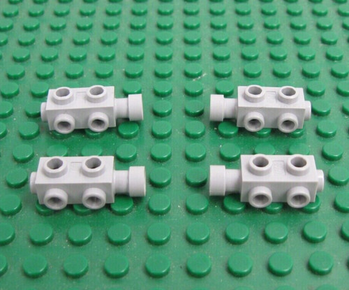 4x LEGO Light Bluish Gray Modified Brick 1 x 2 x 2/3 w/Studs on Sides ...