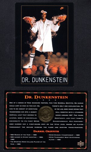 Darrell Griffith Dr. Dunkenstein Nike Original Poster Card 1994 Upper ...