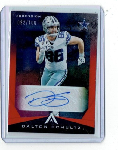 Dalton Schultz 2021 Panini Chronicles Ascension Red Auto/Autograph card ...