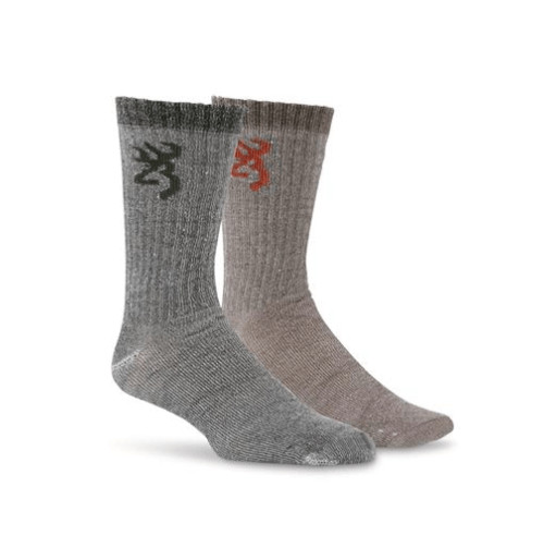 (2) Pair Browning Men's Olive/Brown Wool Blend Socks Large 8-12 Brand ...