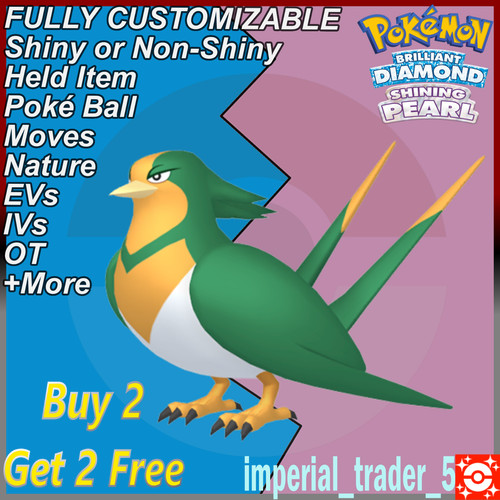 Pokemon Brilliant Diamond & Shining Pearl Shiny Swellow 6IV ...