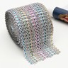 Diamond Rhinestone Ribbon Mesh Wrap Wedding Party Floral Decorations ...