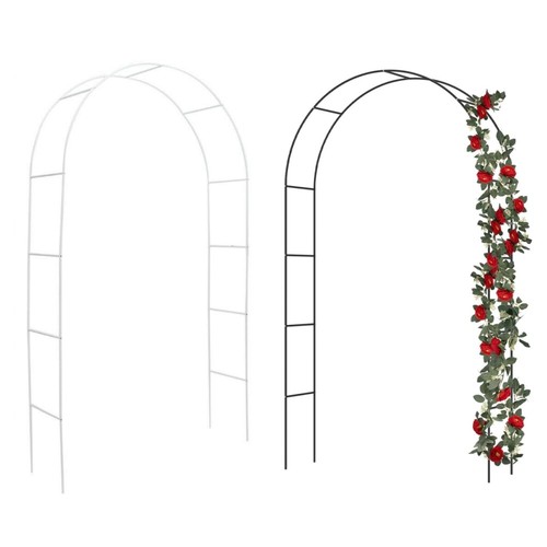 7.8Ft Arch Metal Garden Wedding Arch Garden Arbor Trellis For Climbing ...