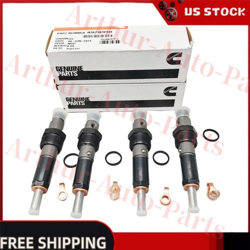 4X 4928990 Fuel Injector 40-60HP 6BT for Cummins 94-98 Dodge 5.9L ...