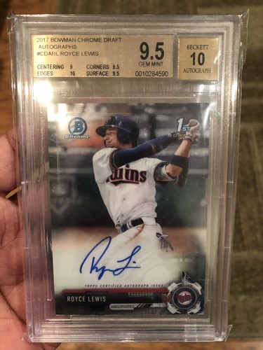 2017 Bowman Chrome Draft Royce Lewis Autograph Rookie RC BGS 9.5/10 ...