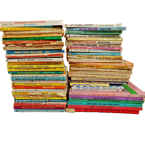 Lot of 60 Peanuts Comic Strip Collection Books Paperbacks Charlie Brown ...