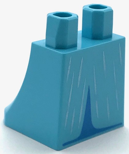 Lego New Medium Azure Lower Body Skirt with Silver Lines and Medium ...