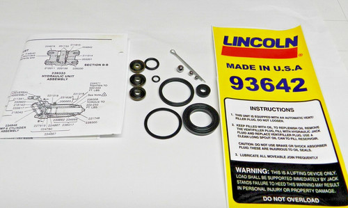 Snap On- Lincoln -2 Ton Floor Jack Seal Kit -models- Ya642 & 93642 Made ...