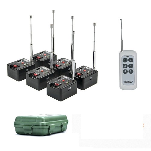 6 Cue Remote Wireless Fireworks Firing System Igniter Stage equipment ...