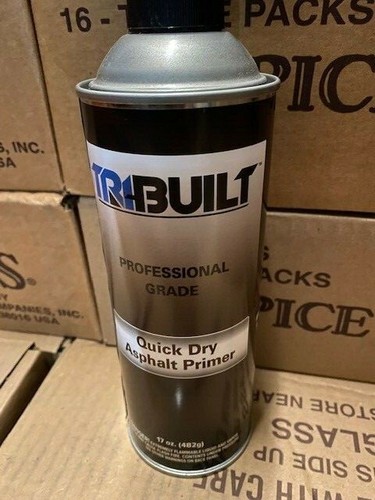 (Pack of 6) TriBuilt Quick Dry Asphalt Primer Spray 17 oz. Professional ...