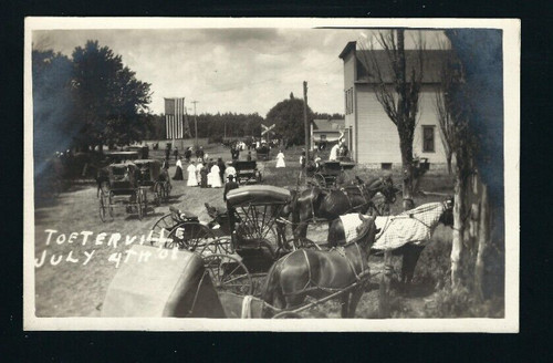 Toeterville Iowa IA c1907/18 RPPC Main St 4th of July Celebration ...