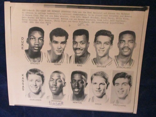 1987 National Basketball League Draft Prospects #8 Vintage Wire Press ...