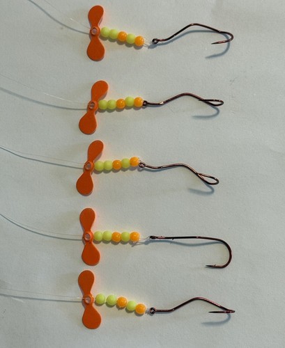 5 Suzies Spinners Slow Death Mayfly Rigs Orange | eBay