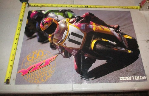 Yamaha 1995 YZF600R Centerfold Motorcycle Print Poster YZF 600 Jamie ...