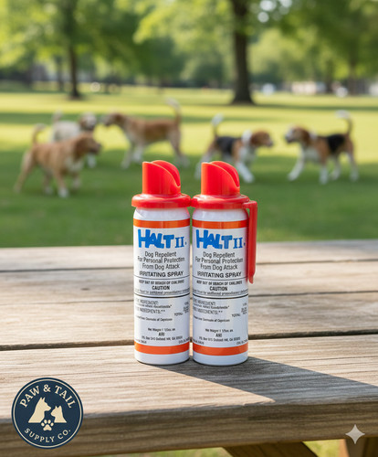 Halt II Dog Repellent Spray 1.5 oz Extra Strong Capsaicin Dog Deterrent ...