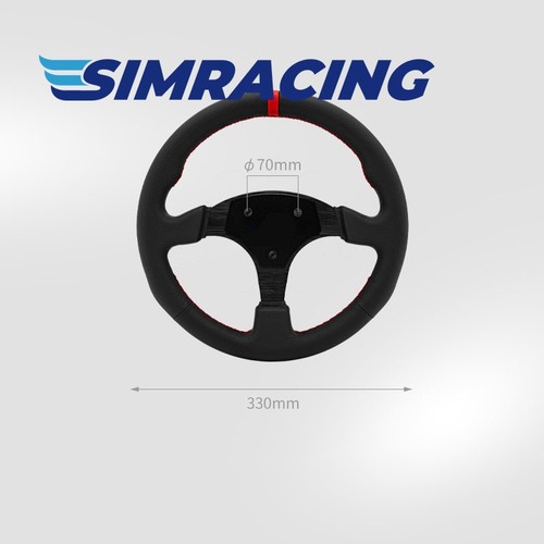 Simagic P-330R 13 Inch SIM Racing Wheel Round Real Leather Racing ...