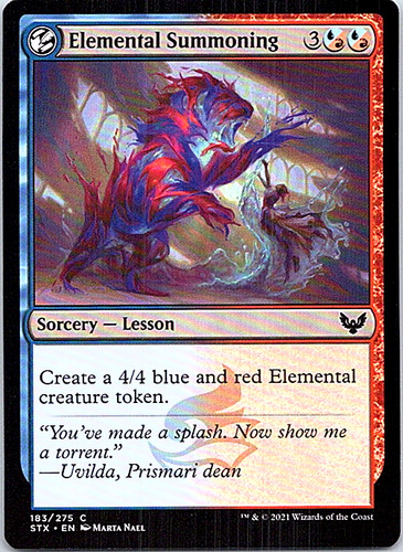 Elemental Summoning Magic The Gathering Strixhaven: School Of Mages Light Play | eBay
