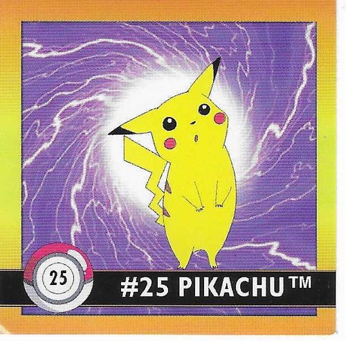 POKEMON Stickers 1999 Series 1 Pikachu #25 Pack fresh | eBay