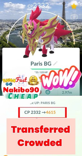 Pokémon Go - Shiny Zamazenta Crowned Sword Transformed BG Paris Lv50 ...