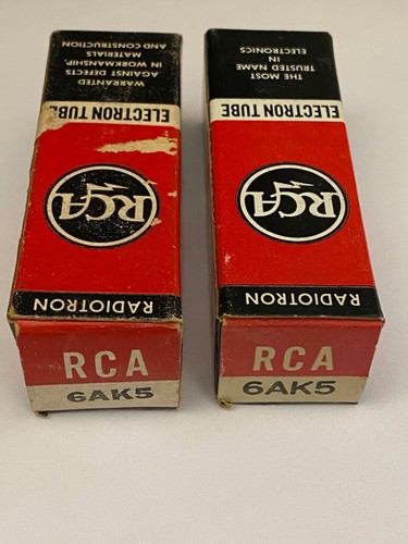 2 MATCHED NOS RCA 6AK5/6J1/EF95/5654 w/BONUS FITS YAQIN TUBE BUFFER ...