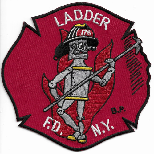 New York City Ladder - 176 "Tin Man" (5" x 5" size) fire patch | eBay