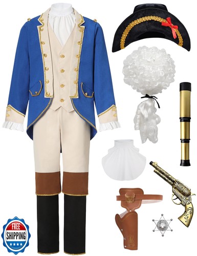 Founding Father Costume Boys Colonial Patriot Revolutionary War Costume ...