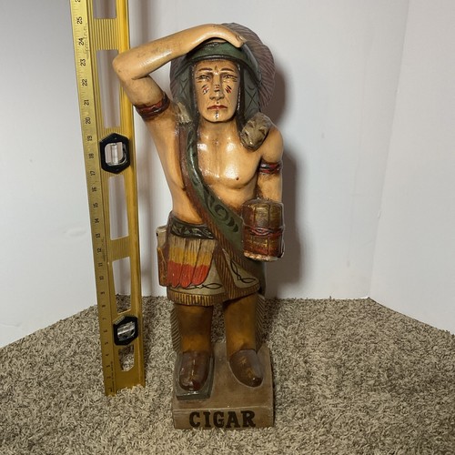 Carved Wood Native Indian Chief Cigar Store Figure | eBay