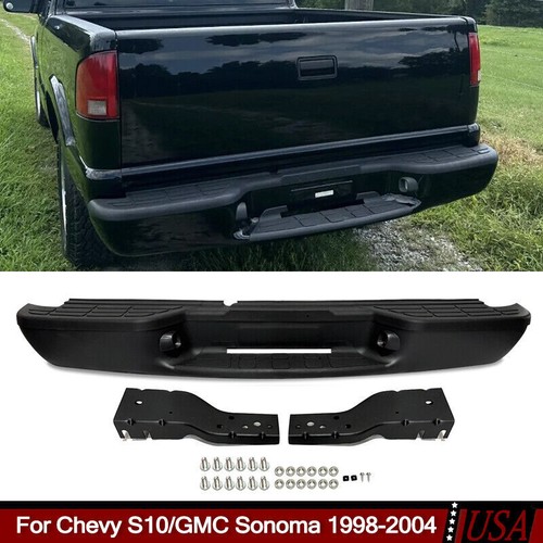Step Bumper For 1998-2004 Chevrolet S10 Rear Black Fleetside/Styleside ...