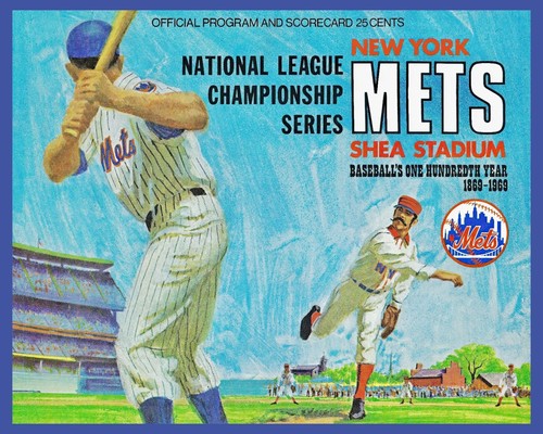 1969 New York Wall Art of Mets NLCS Game Program Cover - 8x10 Color ...