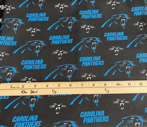 1/4 Yard 9”x58” Carolina Panthers NFL Football Sports Cotton Quilting ...