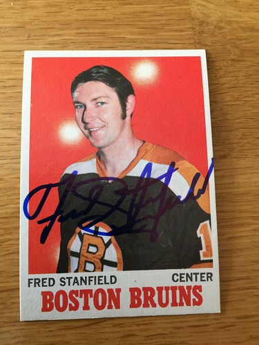 Boston Bruins Fred Stanfield Signed 1970 -71 OPC Card | eBay