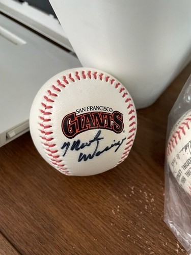 1987 Mark Wasinger Autograph Baseball on San Francisco Giants Logo Ball ...