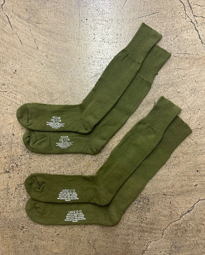 1 pair of NOS US Army/USMC OD Cotton/Wool Padded Socks, Vietnam War ...