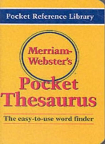 Merriam-Webster's Pocket Thesaurus, (NA) New 9780877795247 Fast Free ...