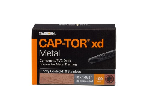 Cap-Tor XD Metal Deck Screws for Metal Framing, #10 x 1-5/8", Rosy ...