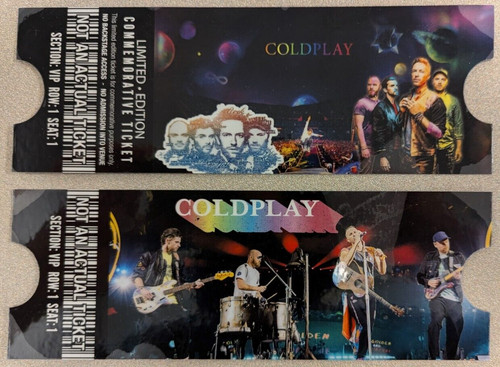 Coldplay VIP Commemorative Ticket | eBay
